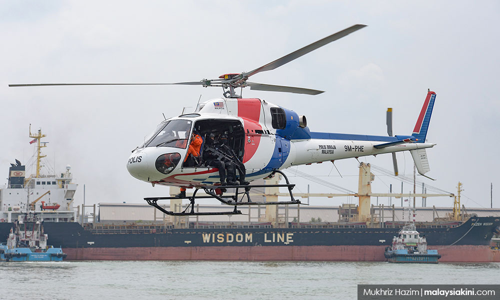 Police air wing unit monitors country's waters during MCO