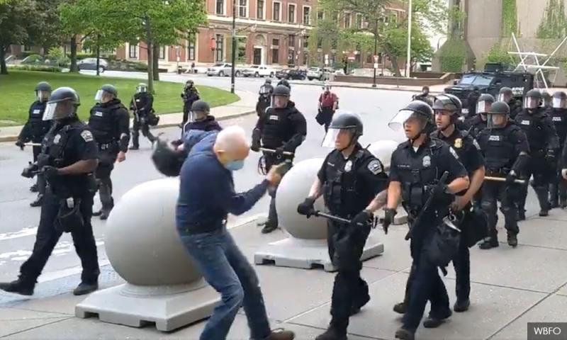 Video shows police in Buffalo, New York, shoving 75-year-old to ground