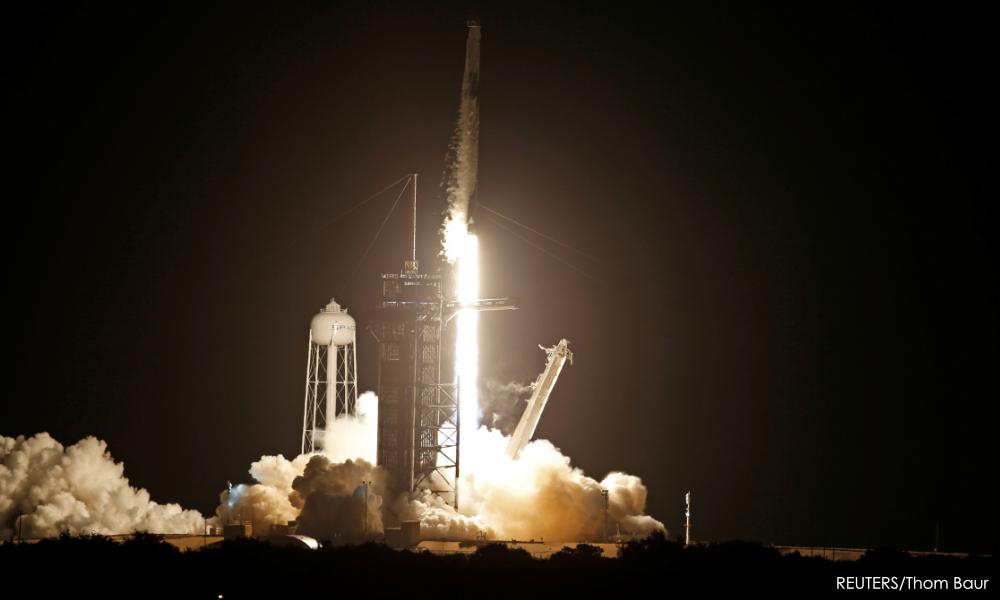 First all-civilian crew bound for orbit launches aboard SpaceX rocket ship