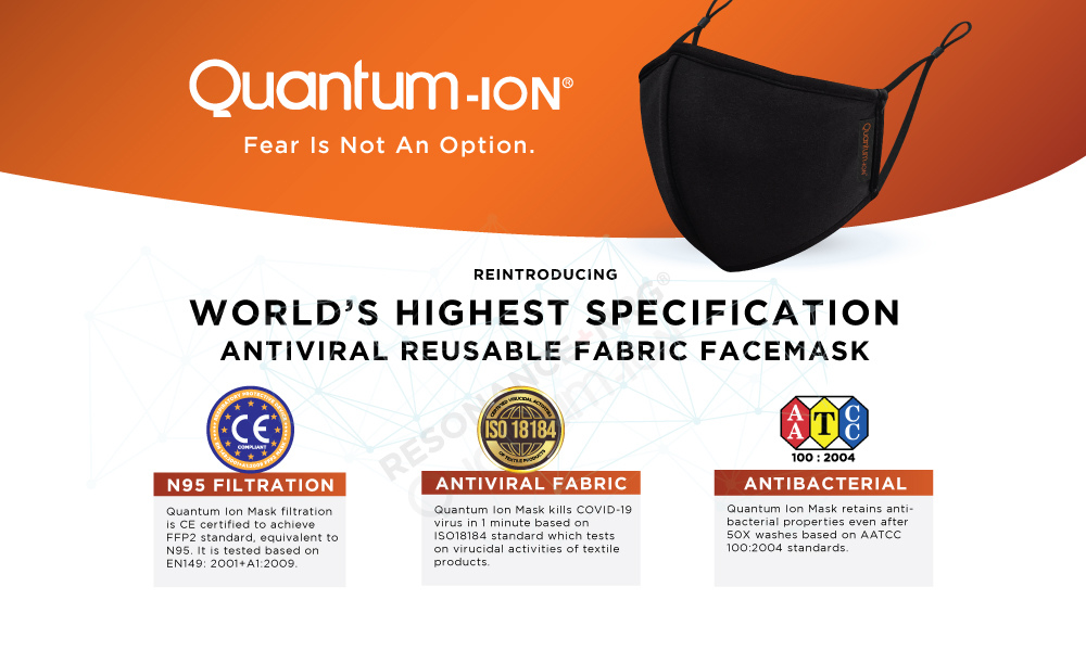 Quantum Ion Mask Kills Covid-19 in 1 Minute, Clinical Studies Shown.