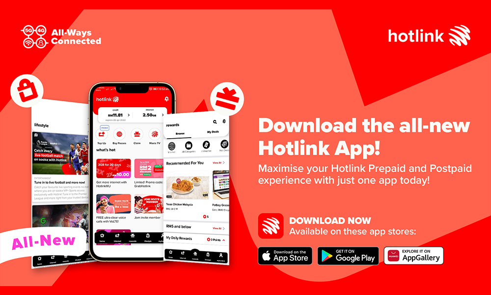 Get rewarded this Raya with the new all-in-one Hotlink App