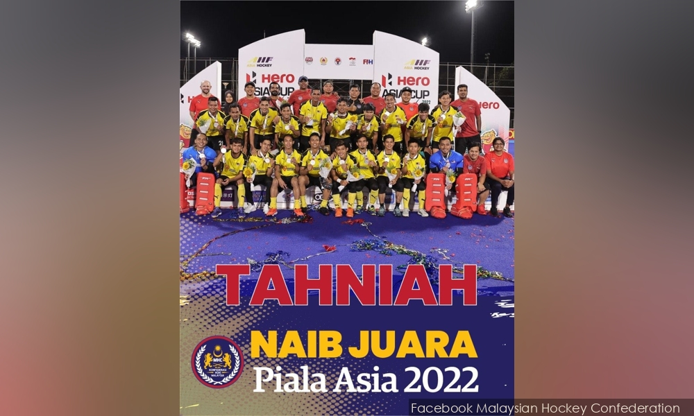 Skuad hoki negara naib juara Piala Asia 2022