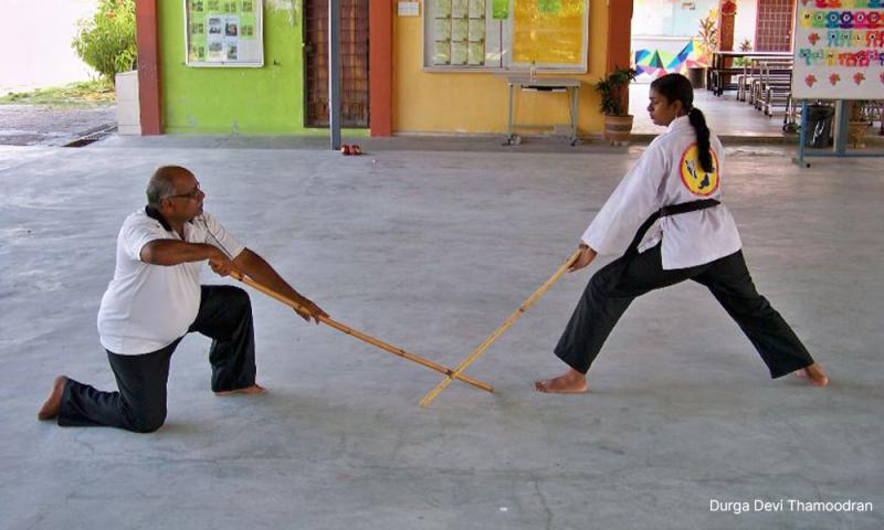 Silambam double black belt holder wants all women to know martial arts