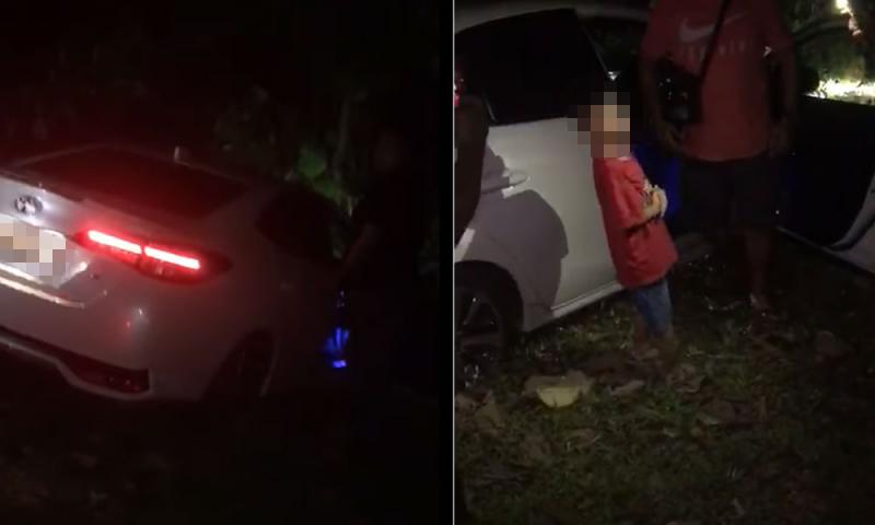 Budak 6 tahun pandu kereta bawa adik terbabas, rempuh tiang lampu