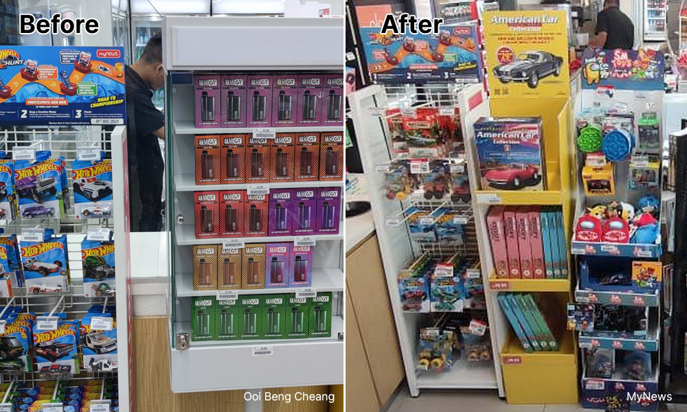 MyNews store moves vapes away from toy cars after complaints