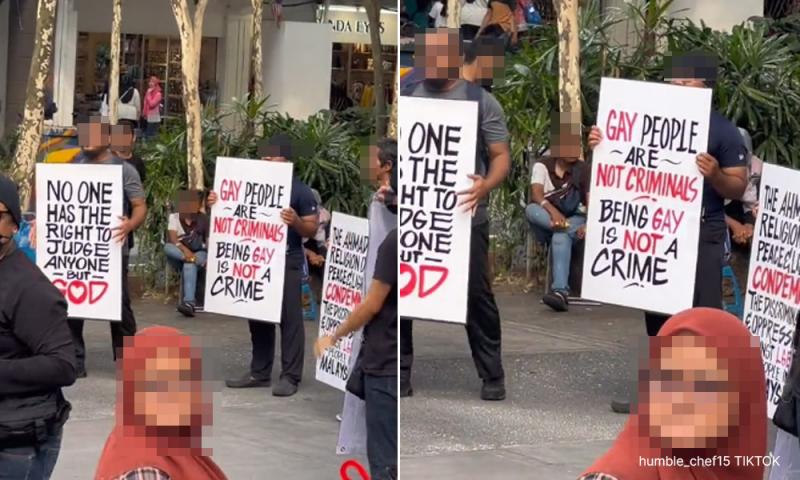 涉Sogo前集会支持性少数，警延扣8人一天助查