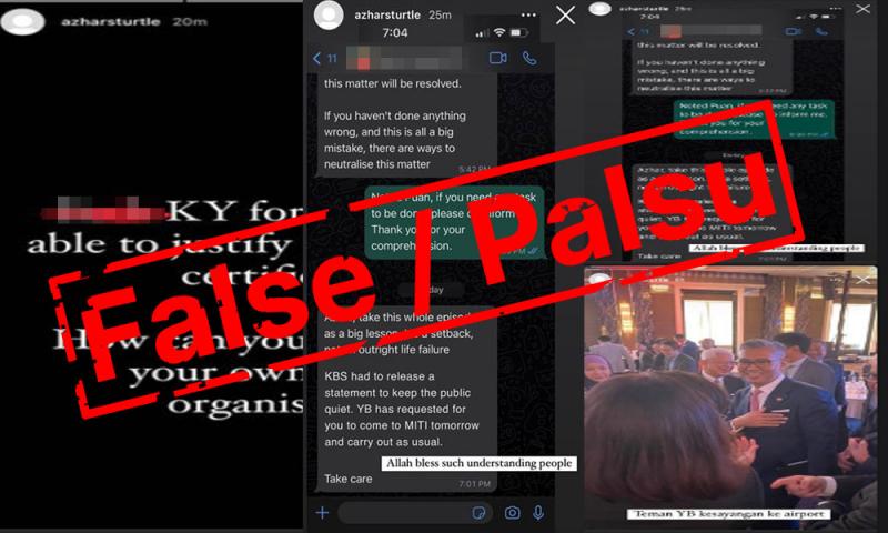 'Paparan skrin Whatsapp tular felo Perdana adalah rekaan'