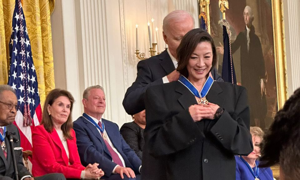 Biden honours Michelle Yeoh with presidential medal of freedom