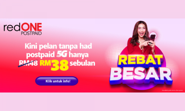 Get 5G for Just RM38 with redONE’s Postpaid48 & redPLAN48!